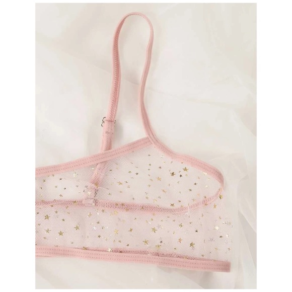 Intimates & Sleepwear | Pink See Through Star Print Set New | Poshmark